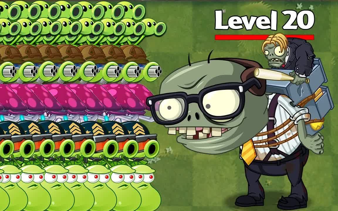 PvZ2挑战 - 50植物满级大招 Vs 20级巨人僵尸-MTGame-MTGame-哔哩哔哩视频