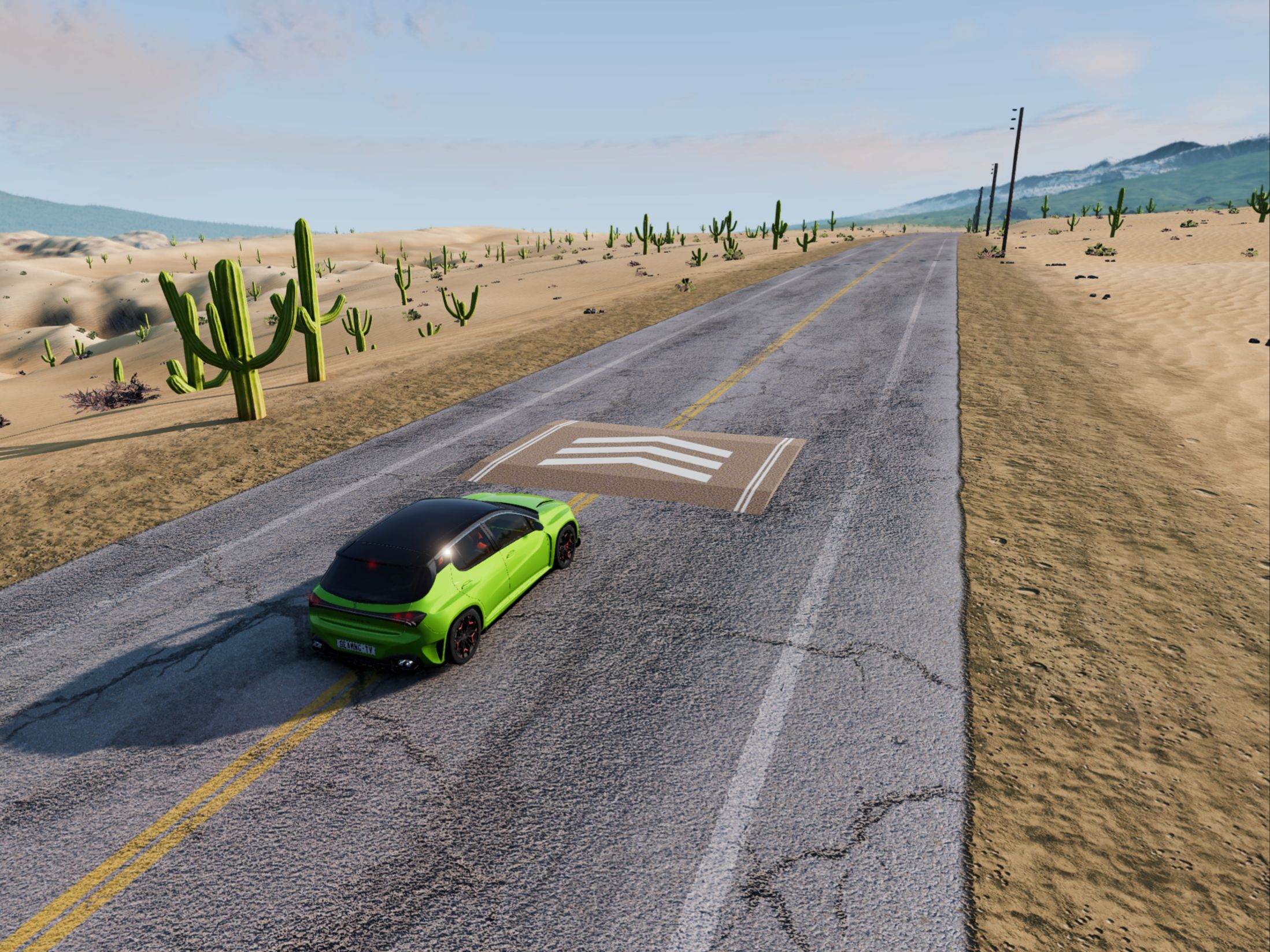 用每小时2000km效果的加速带给车辆提提速-BeamNG-TV-BeamNG-TV-哔哩哔哩视频