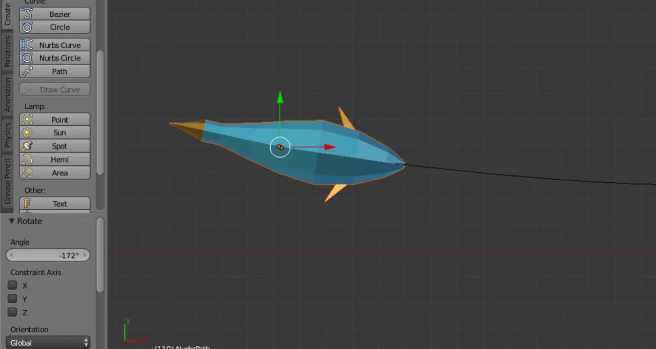 blender鱼游动路径Follow Path动画制作教程[中文讲解blender2.79版本]_哔哩哔哩_bilibili