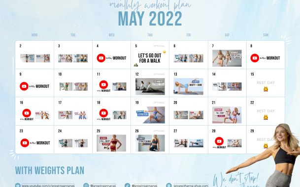 负重 2022年5月训练计划合集-May Workout Plan-Growingannanas_哔哩哔哩_bilibili