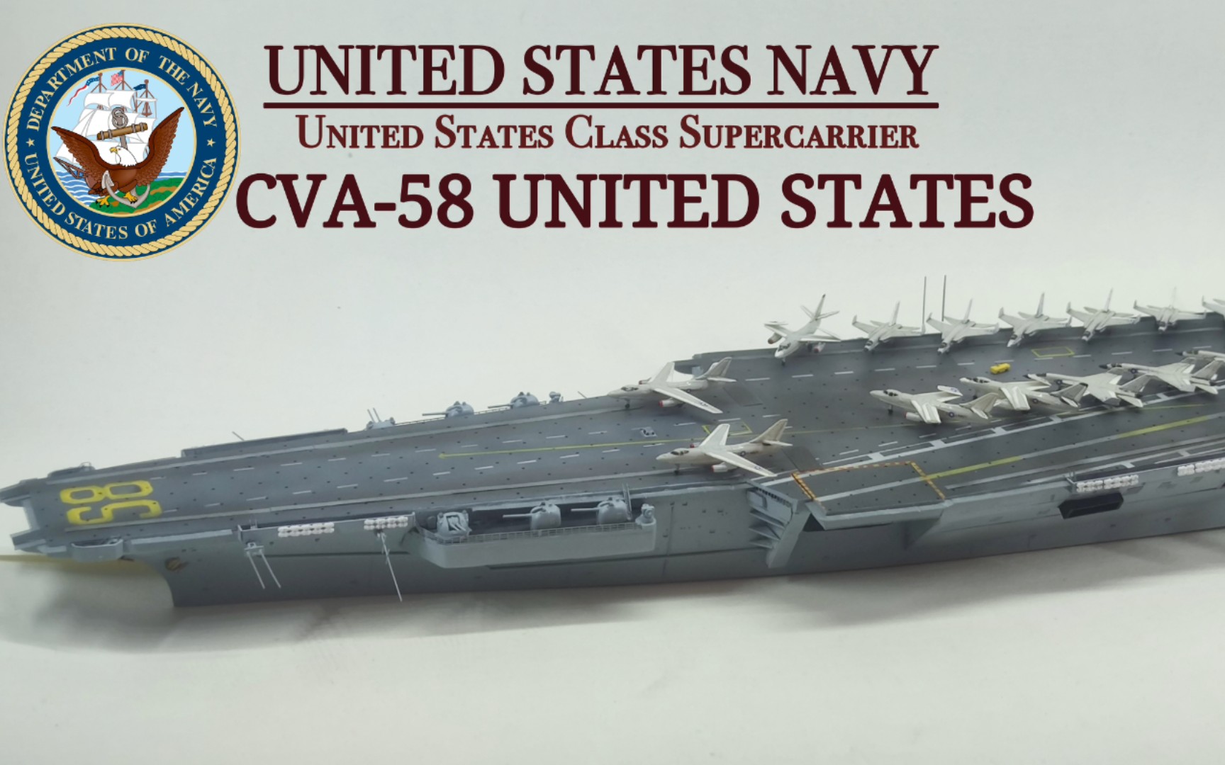 1/700 CVA-58 合众国号超级航母 现代化改装1973年状态 架空舰船模型制作_哔哩哔哩_bilibili
