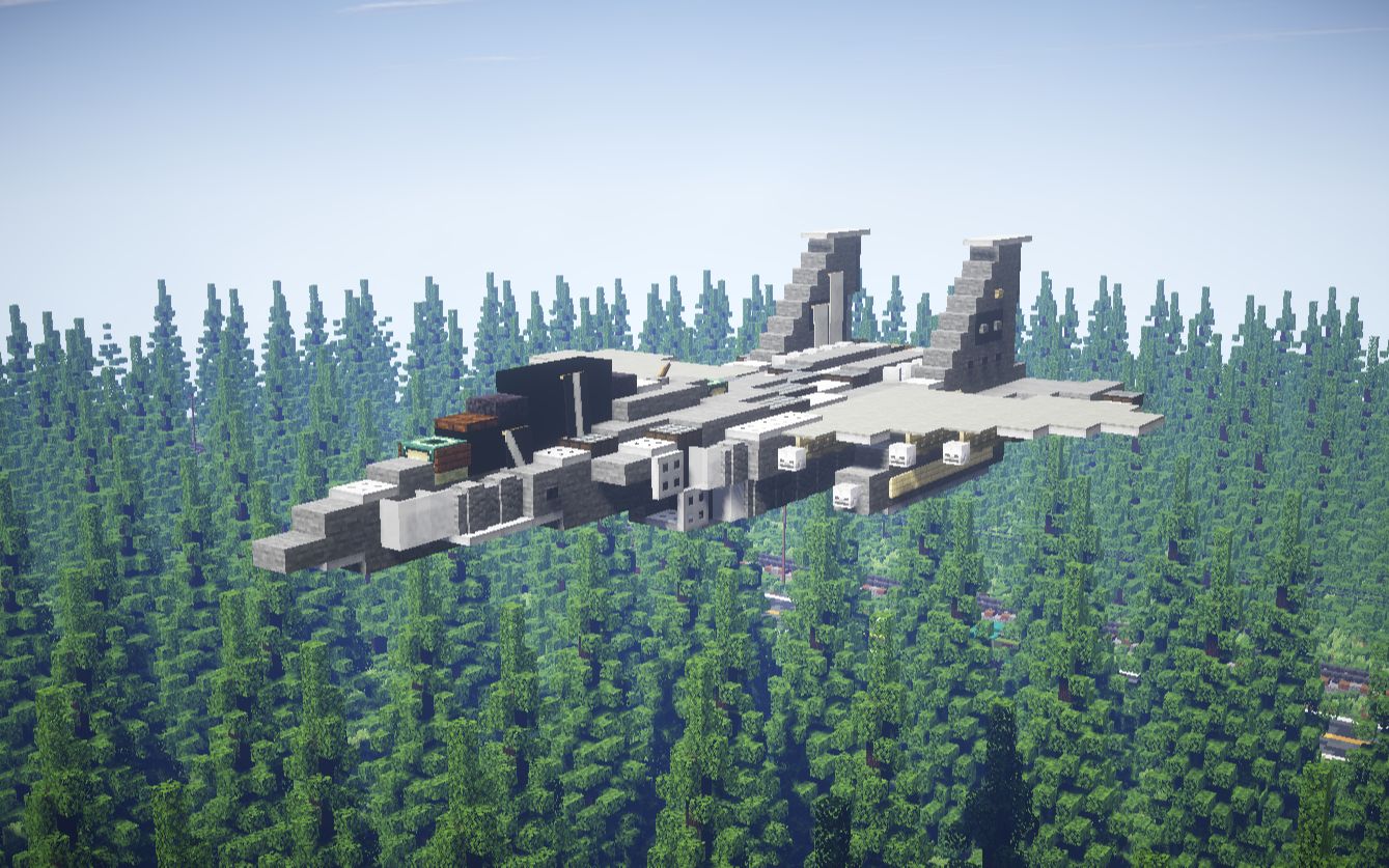 【Minecraft】F-15E "打击鹰" 战斗机 建筑教程 (1.5:1)_单机游戏热门视频