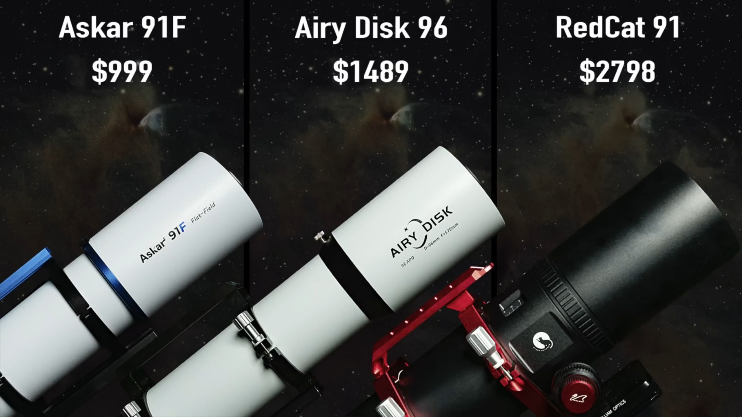 三款望远镜实测：一位天文摄影师的评测——类似口径，不同价位，看看Askar 91F的综合表现如何-锐星光学-锐星光学-哔哩哔哩视频