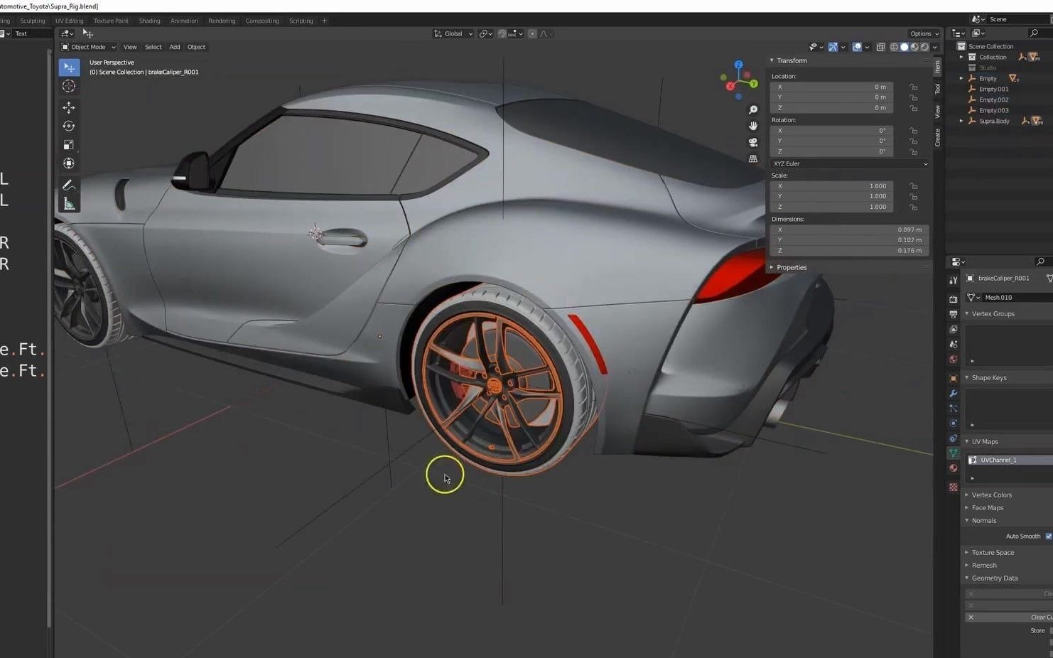 【中字】Blender4分钟使用“Car Rig”插件绑定汽车_哔哩哔哩_bilibili