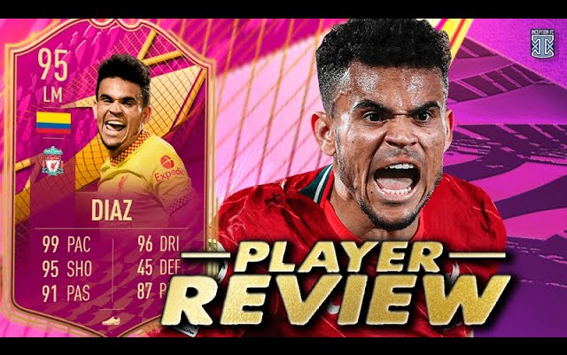 [AI机翻中英双字][Inception FC] FIFA22 高级FUTTIES 95路易斯迪亚斯 FUTTIES LUIS DIAZ测评