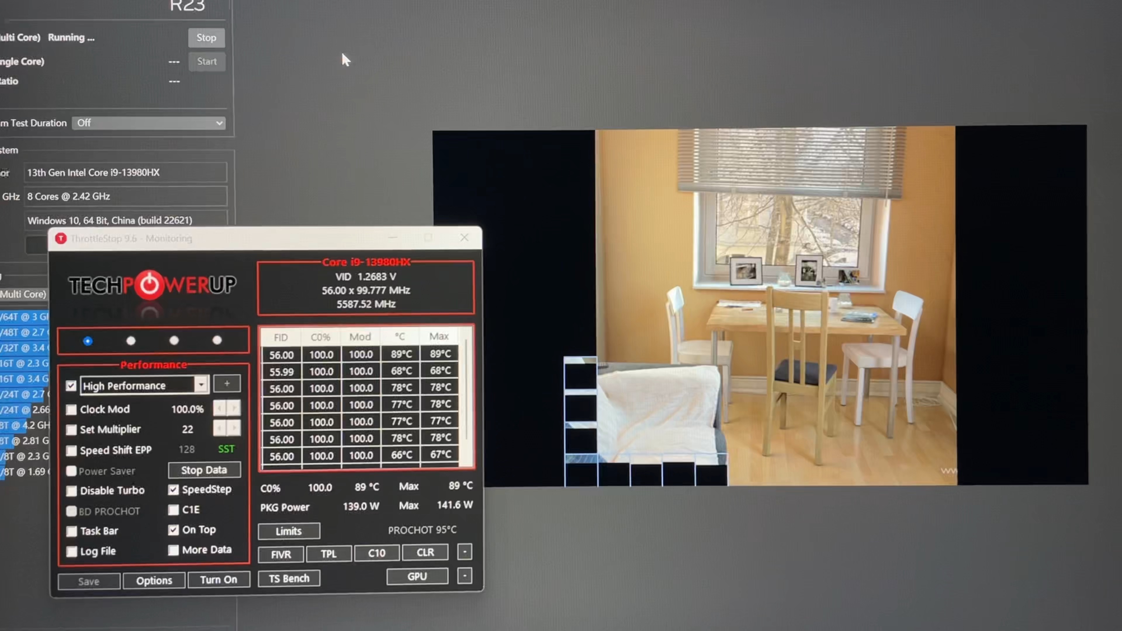 13980hx 136瓦跑Cinebench R23 17000分 acll20 -40mv dc170 关ht关小核 华硕枪神新锐 ...