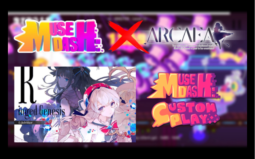 【Muse Dash X Arcaea】皇帝低配版拍砖 Ringed Genesis （Lv.11）谱面预览_哔哩哔哩bilibili