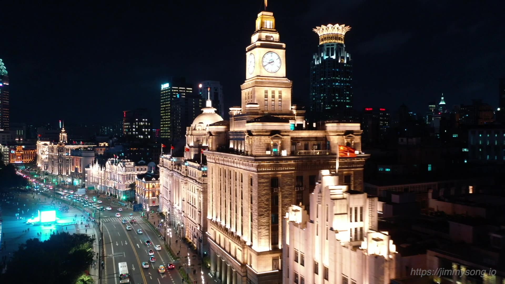 【航拍】上海外滩低空夜景_哔哩哔哩_bilibili