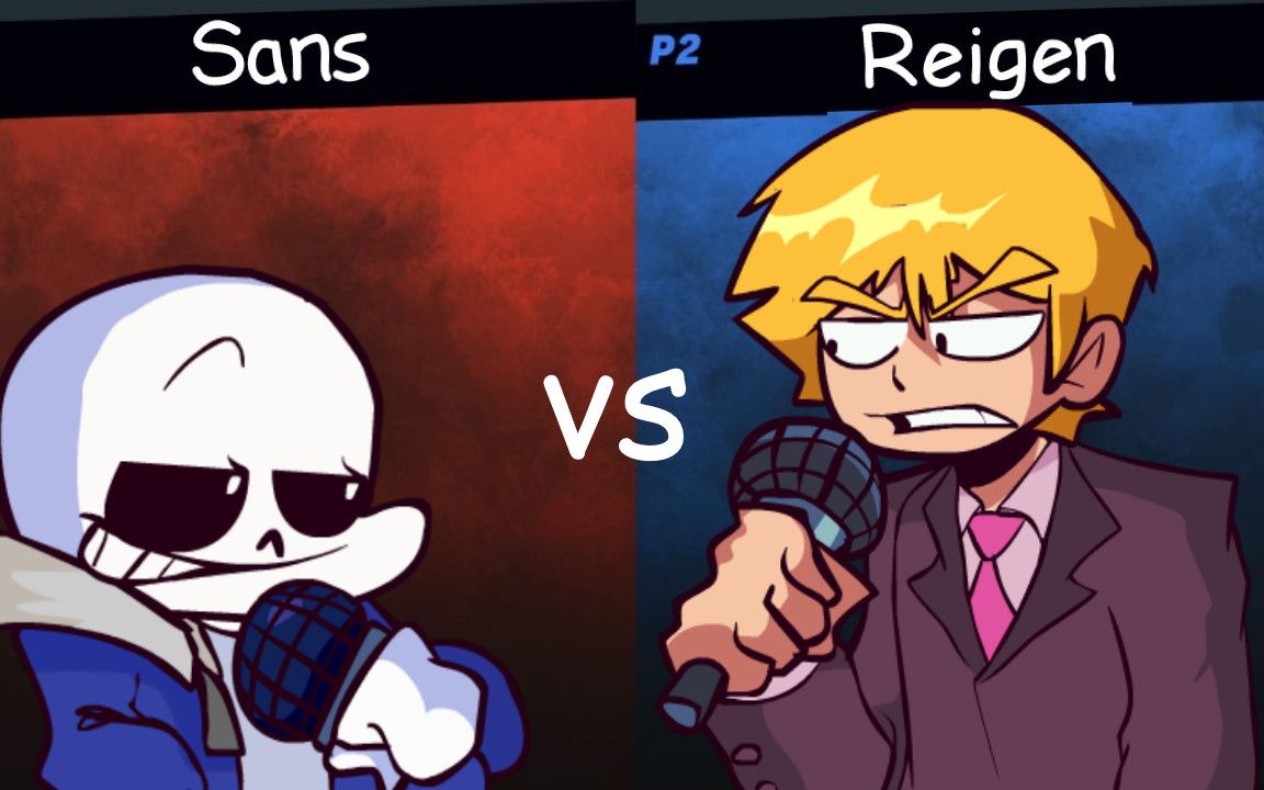 FNF模组 sans vs Reigen Tumblr man_哔哩哔哩bilibili