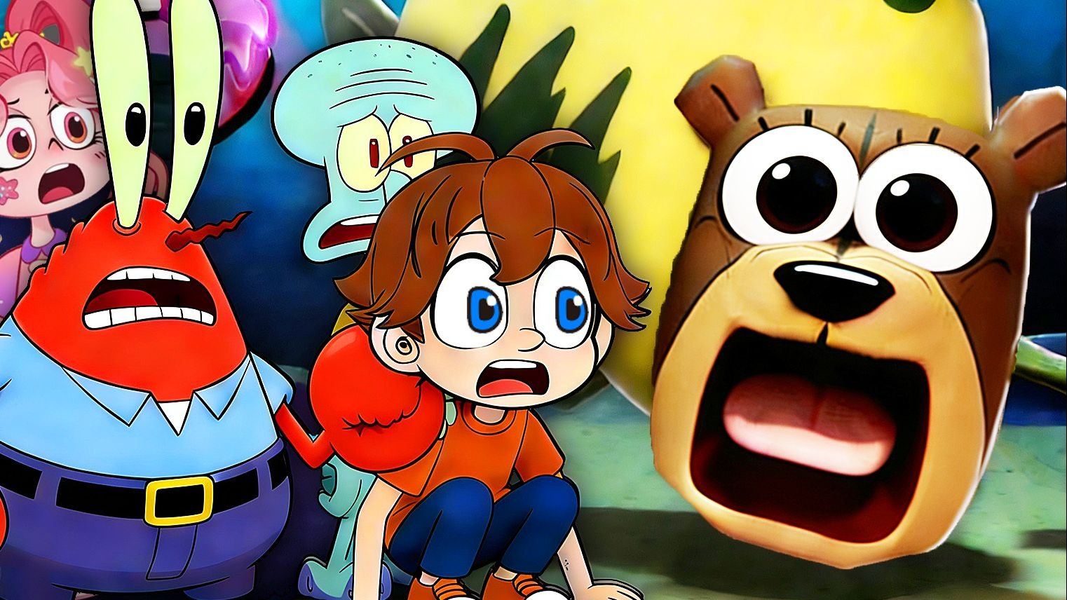 在比奇堡活99天！小心长着熊头的怪鱼！海绵宝宝99夜-吊德斯DioDes-吊德斯DioDes-哔哩哔哩视频