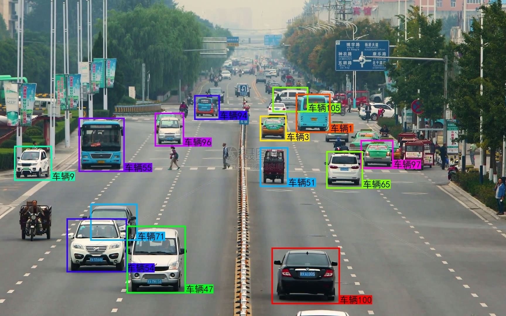 yolov5检测跟踪车辆 yolov5 检测车辆 deepsort跟踪车辆 根据跟踪轨迹进行计数，双向计数 统计来往车辆