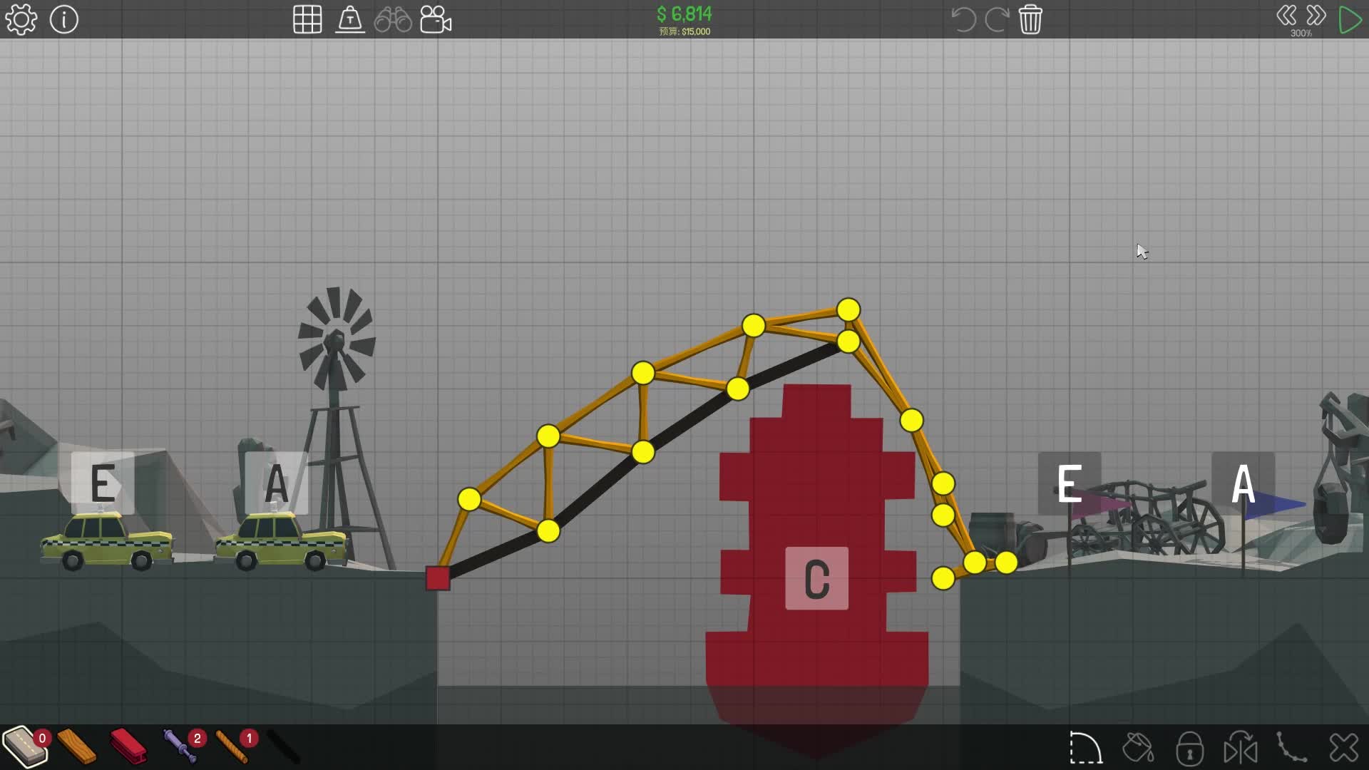 Poly Bridge 2-12 1120名 ($6814)_哔哩哔哩_bilibili