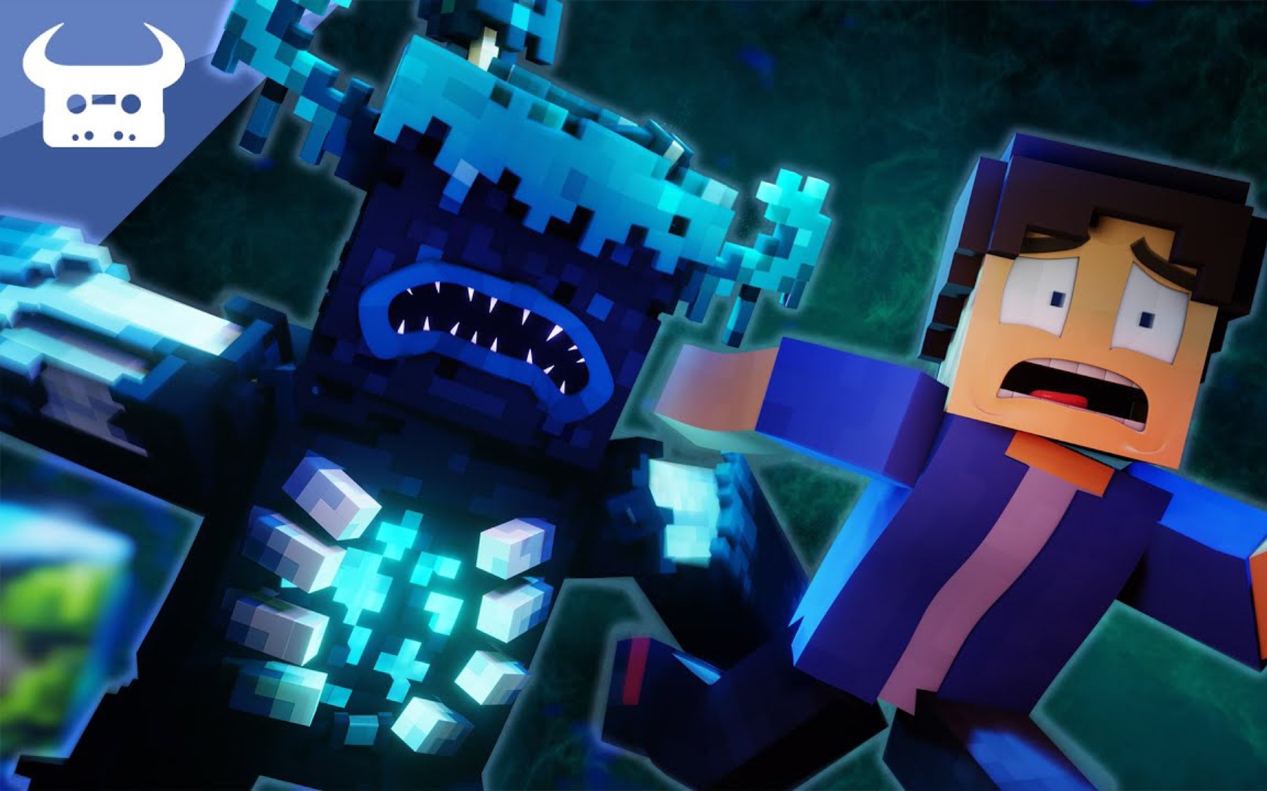 【Minecraft动画】循声守卫的袭击 Warden vs Ninja Villager