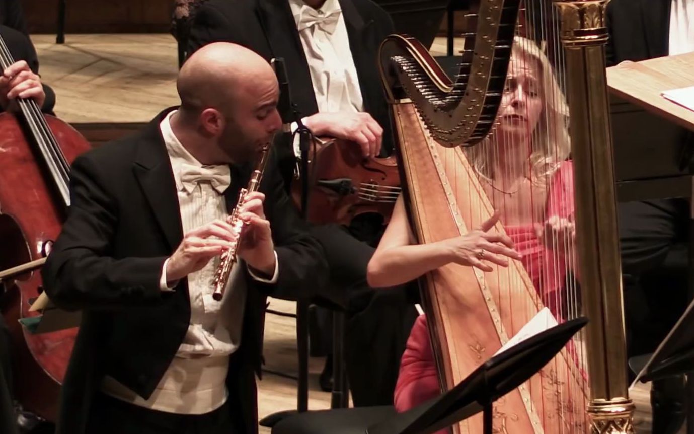 长笛|竖琴 Bach-Gounod, Ave Maria flute harp. Julia Rovinsky_哔哩哔哩_bilibili