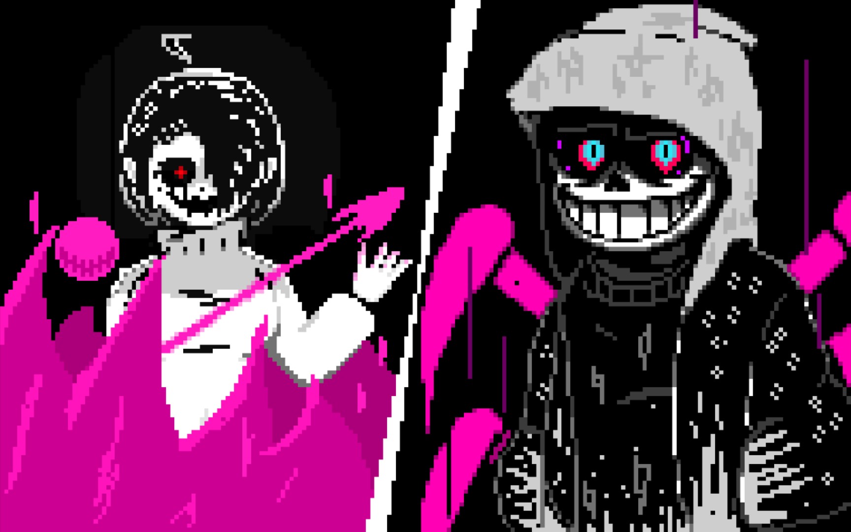 Betty VS dust！ 差错 sans_UNDERTALE传说之下