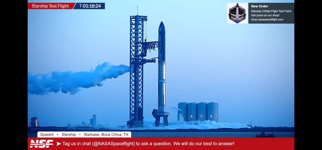 马斯克spacex starship 星舰发射，北京时间2023年21时20分发射！