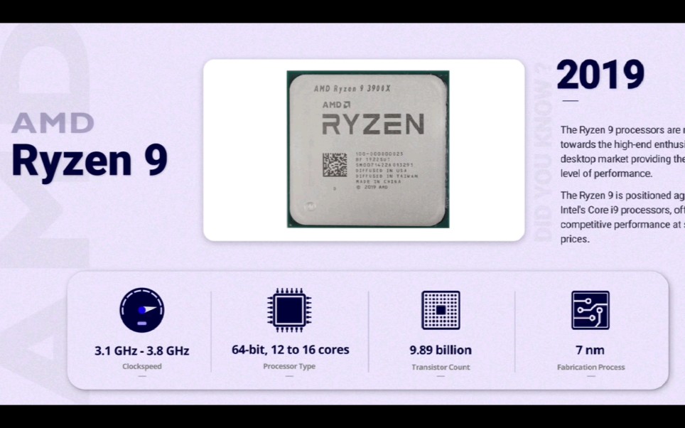 史上最全的AMD CPU发展史 AMD YES 1975-2019_哔哩哔哩_bilibili