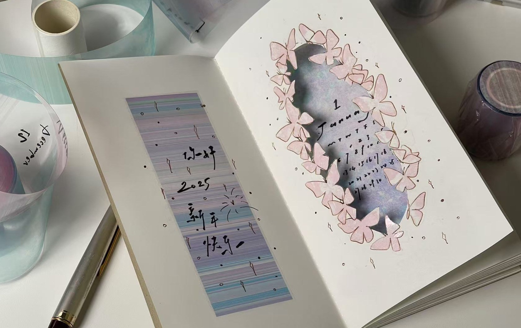 1月bujo｜继续做好看的子弹笔记-等于blue-等于blue-哔哩哔哩视频