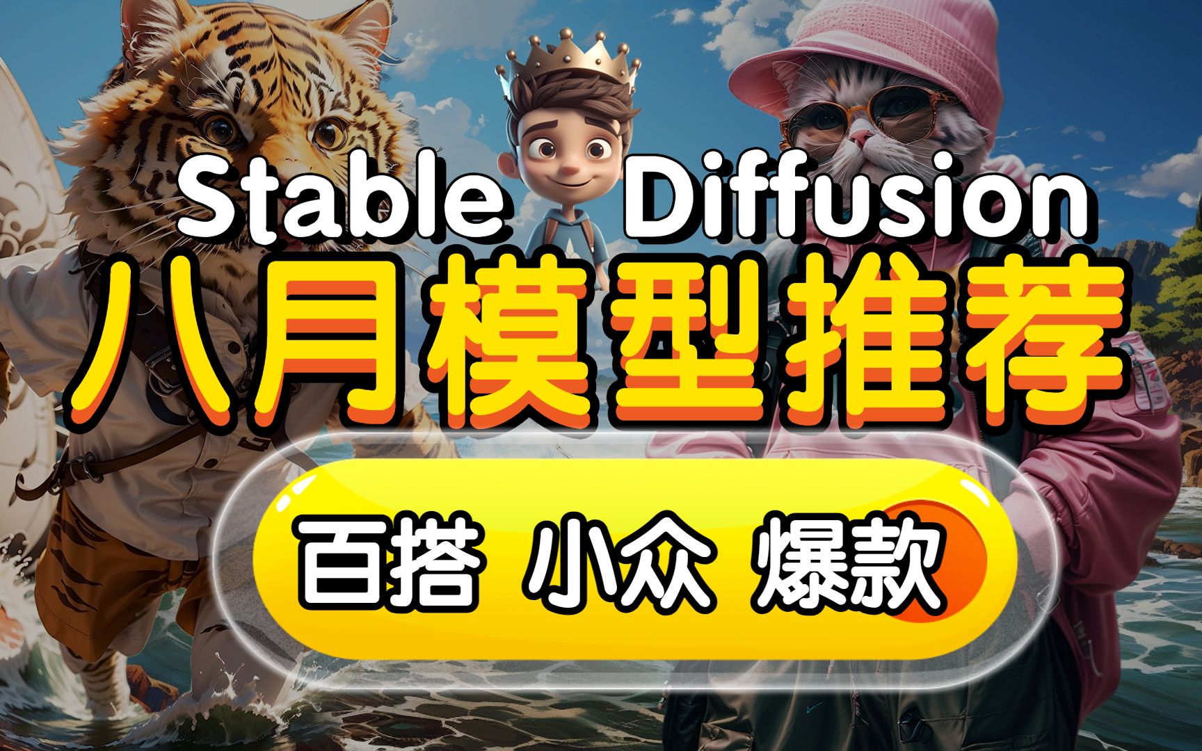 【Stable Diffusion】八月模型推荐 百搭 小众 爆款-AI小王子Jay-AI小王子Jay-哔哩哔哩视频