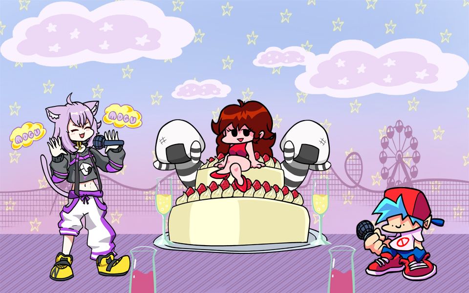 [FNF优质mod]当BF唱起了Mogu Mogu Yummy_单机游戏热门视频