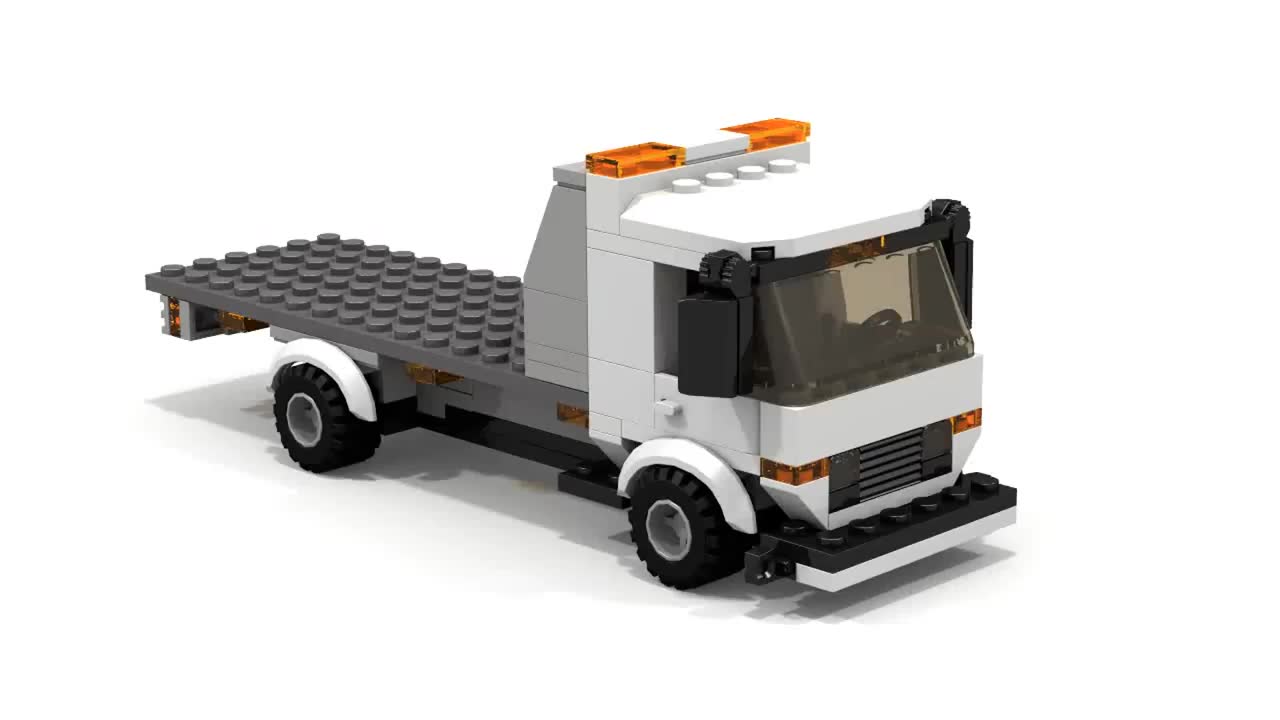 [Lego MOC] 日系车辆运输车 LEGO Flatbed Tow Truck Building Instructions_哔哩哔哩 ...