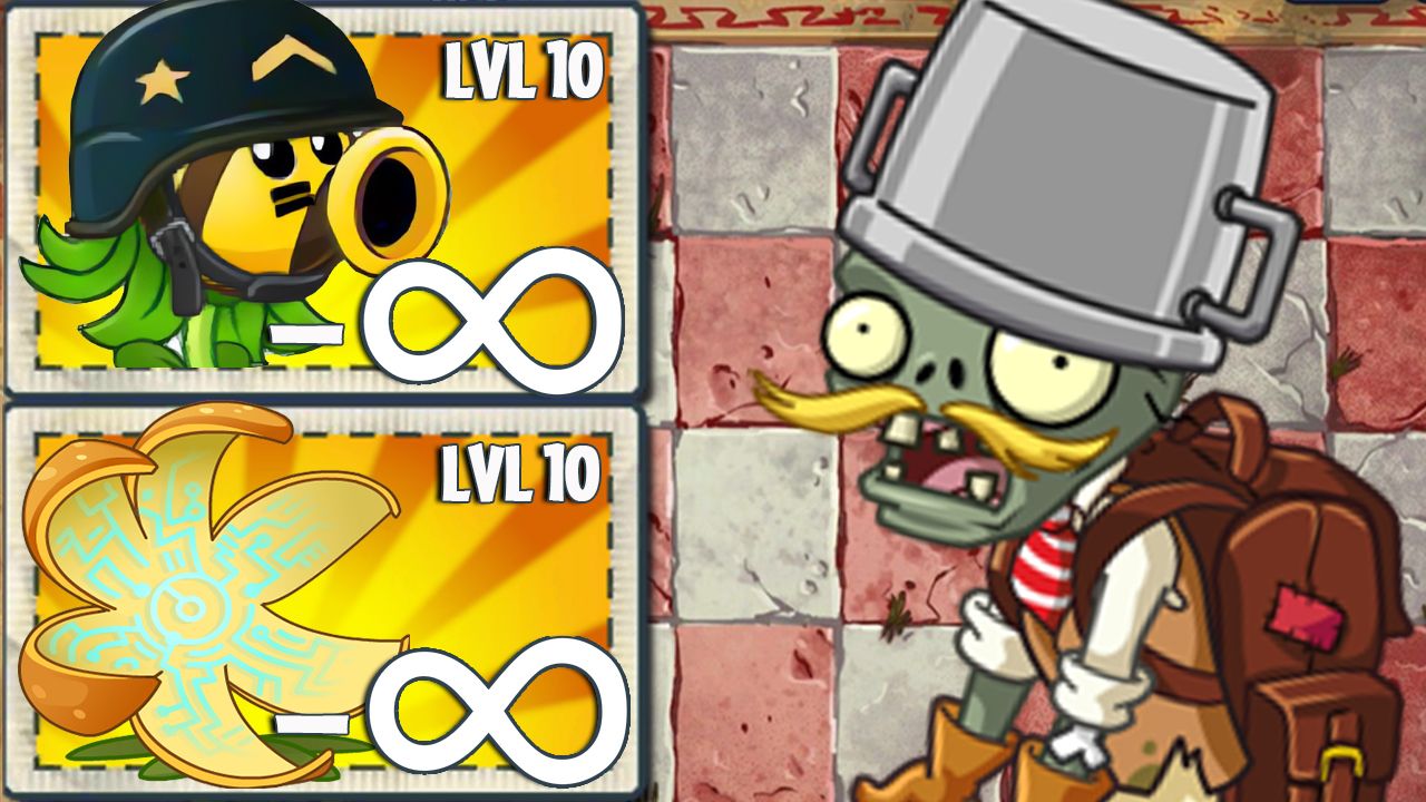 All Plants POWER UP Infinite Vs 100 Buckethead Adventurer Zombies - PvZ ...
