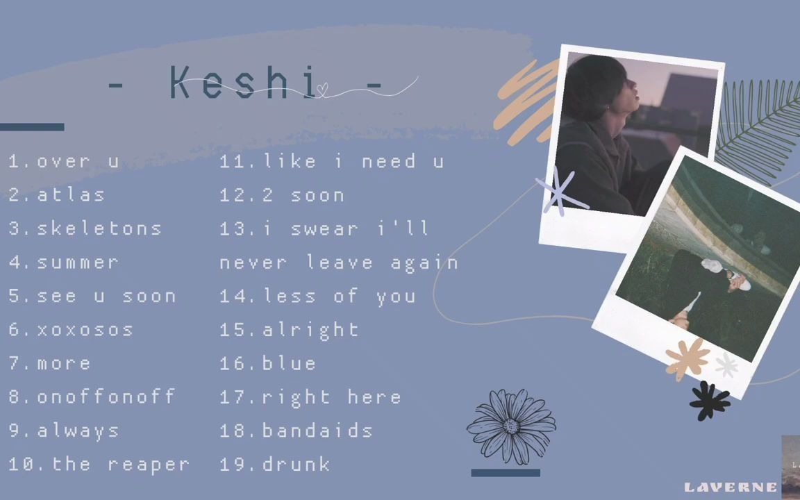 keshi playlist - 19 songs / study playlist/ 英文歌单 - 读書 放松 睡眠 学习音乐 ...