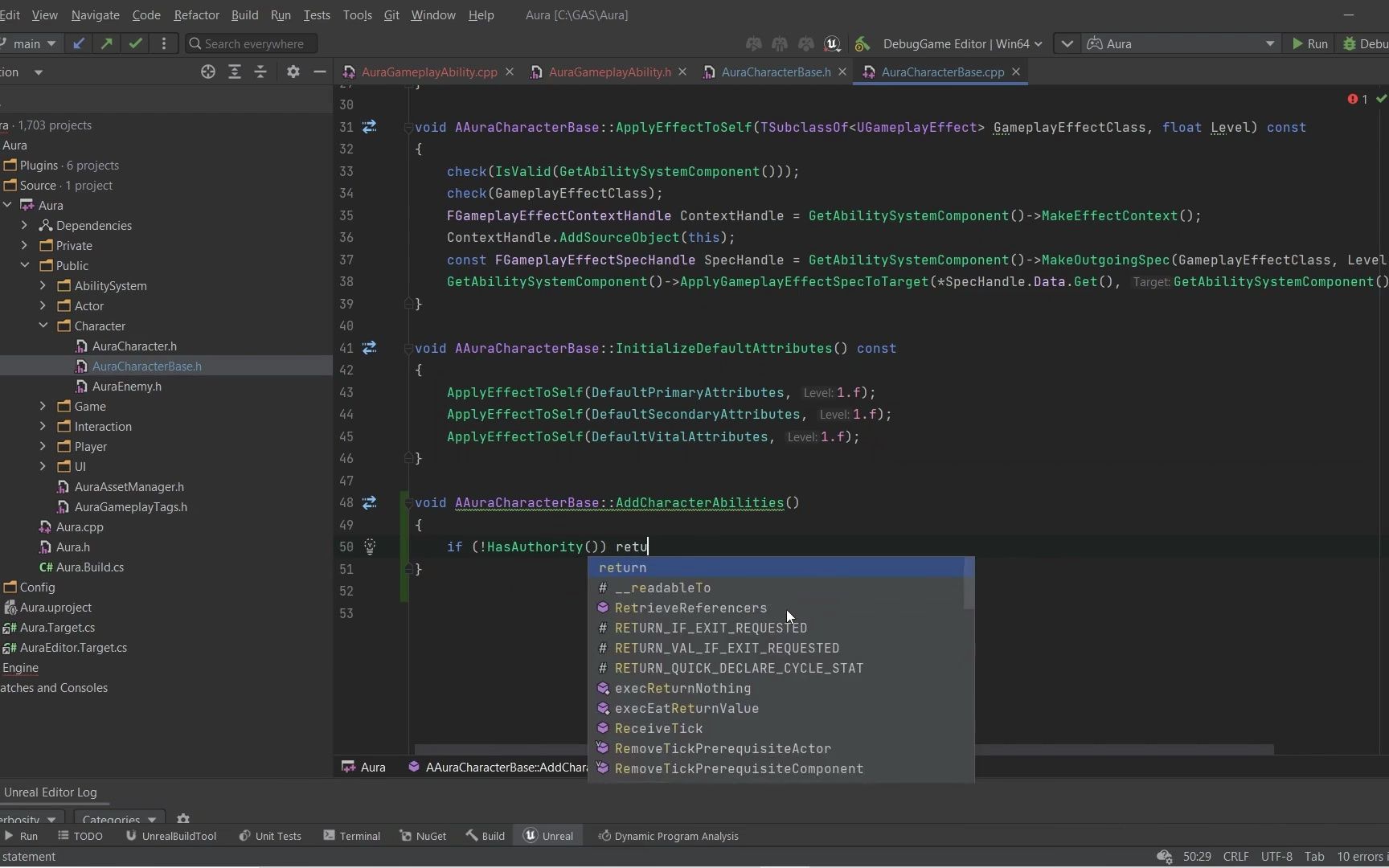 Section 9 - 2 - Granting Abilities - UE5 GAS - Top Down RPG-游戏教头林智冲-游戏 ...