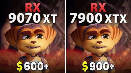 RX 9070 XT vs RX 7900 XTX | 4K分辨率传统光栅和光追15款游戏测试 | 作者：BENCHMARKS FOR GAMERS_哔哩哔哩_bilibili