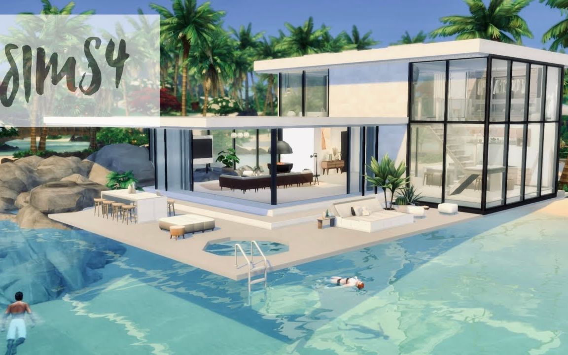 【89搬运】当代海滨别墅-StefZet-30x20-NOCC│模拟人生4速建_单机游戏热门视频