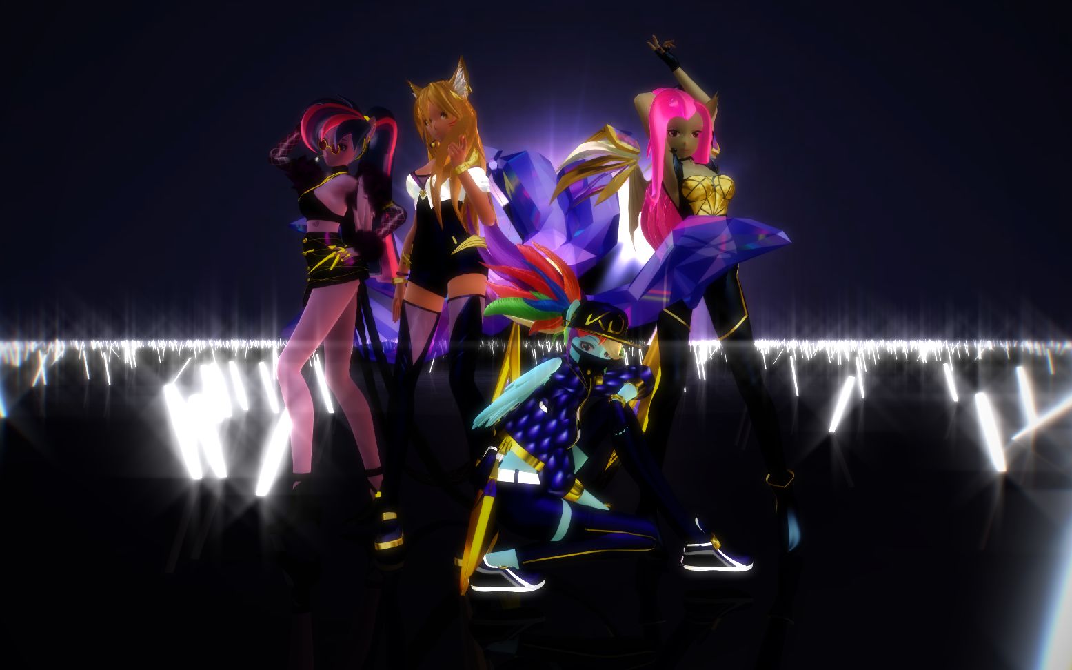 【MLP/MMD】KDA POP_STARS & MLP_哔哩哔哩 (゜-゜)つロ 干杯~-bilibili