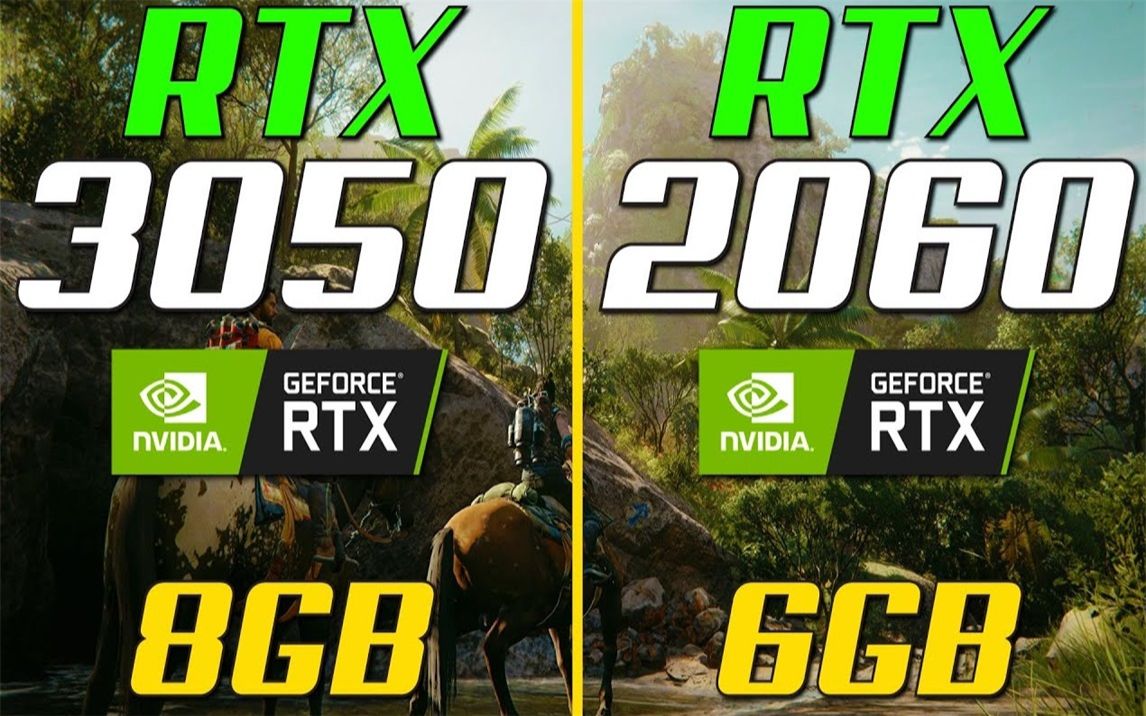 RTX 3050 8G vs RTX 2060 6G 显卡对比（1080P分辨率测试，CPU为i5-12600K） 1080P 60帧视频_哔 ...
