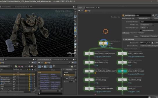 Houdini USD入门 - 如何正确地隐藏和删除Prim_哔哩哔哩_bilibili