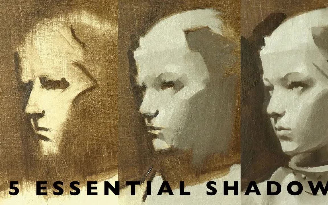 【油画过程】Portrait Painting Tutorial - The 5 Essential Shadows of a ...