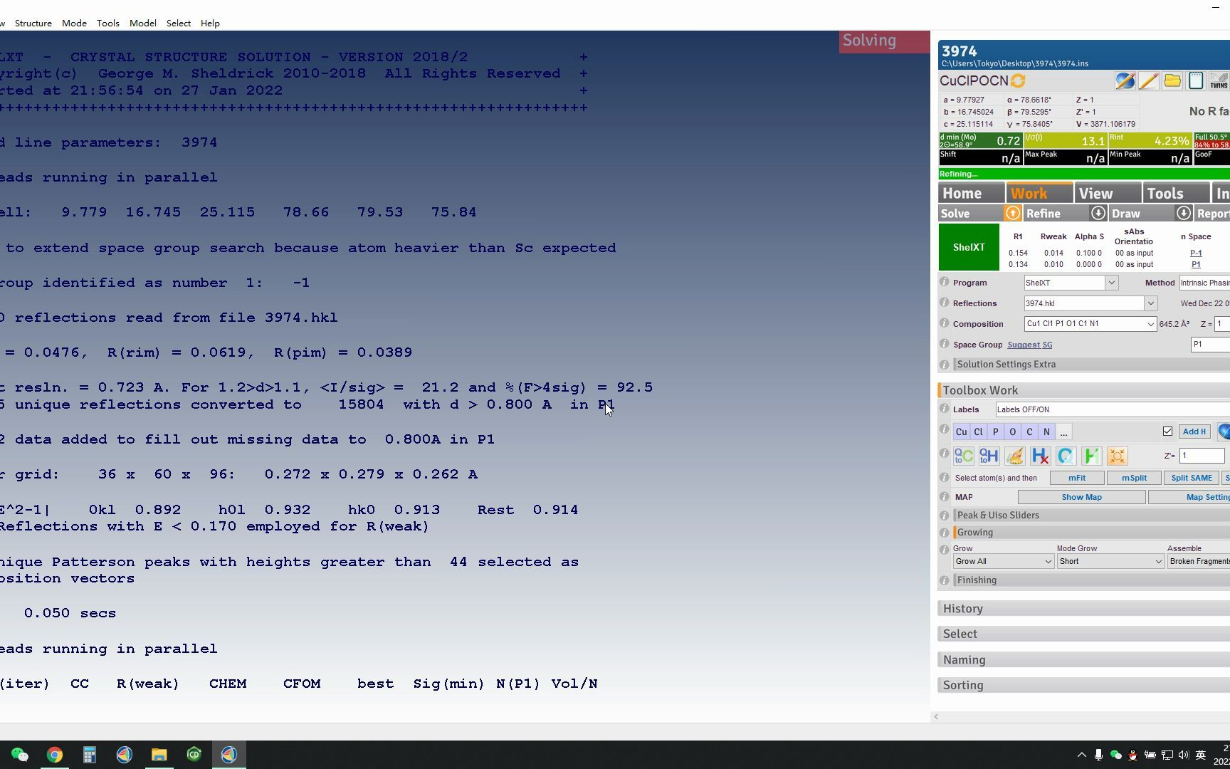 Olex2晶体解析与精修实例100(回复粉丝)_哔哩哔哩_bilibili