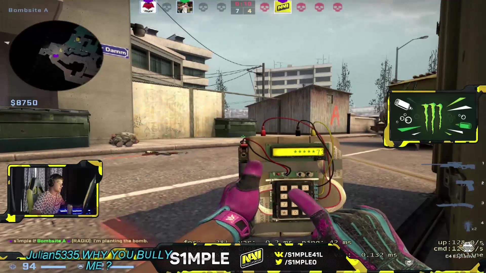 【CSGO s1mple】simple 反应速度惊人！！ CS:GO 职业选手简单男孩 csgo_哔哩哔哩_bilibili