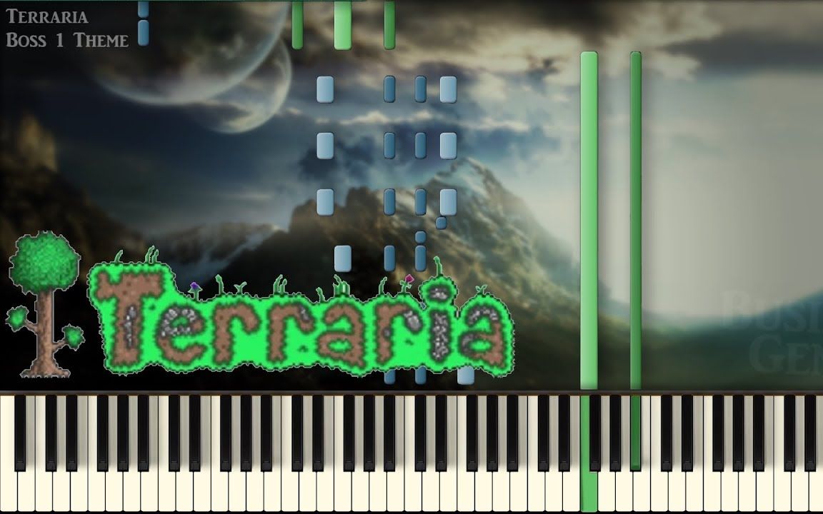 Terraria - "Boss 1 Theme" [BusiedGem钢琴版]_哔哩哔哩_bilibili