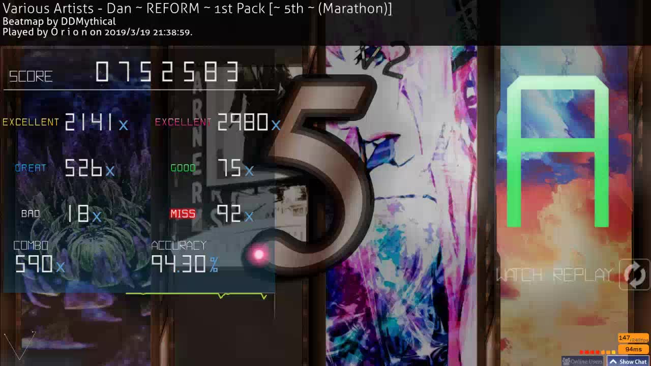 [osu!mania] 5 dan reform 94.30%_哔哩哔哩_bilibili