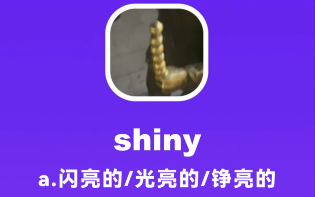 shiny：闪亮的，光亮的，铮亮的-正经的英语-正经的英语-哔哩哔哩视频