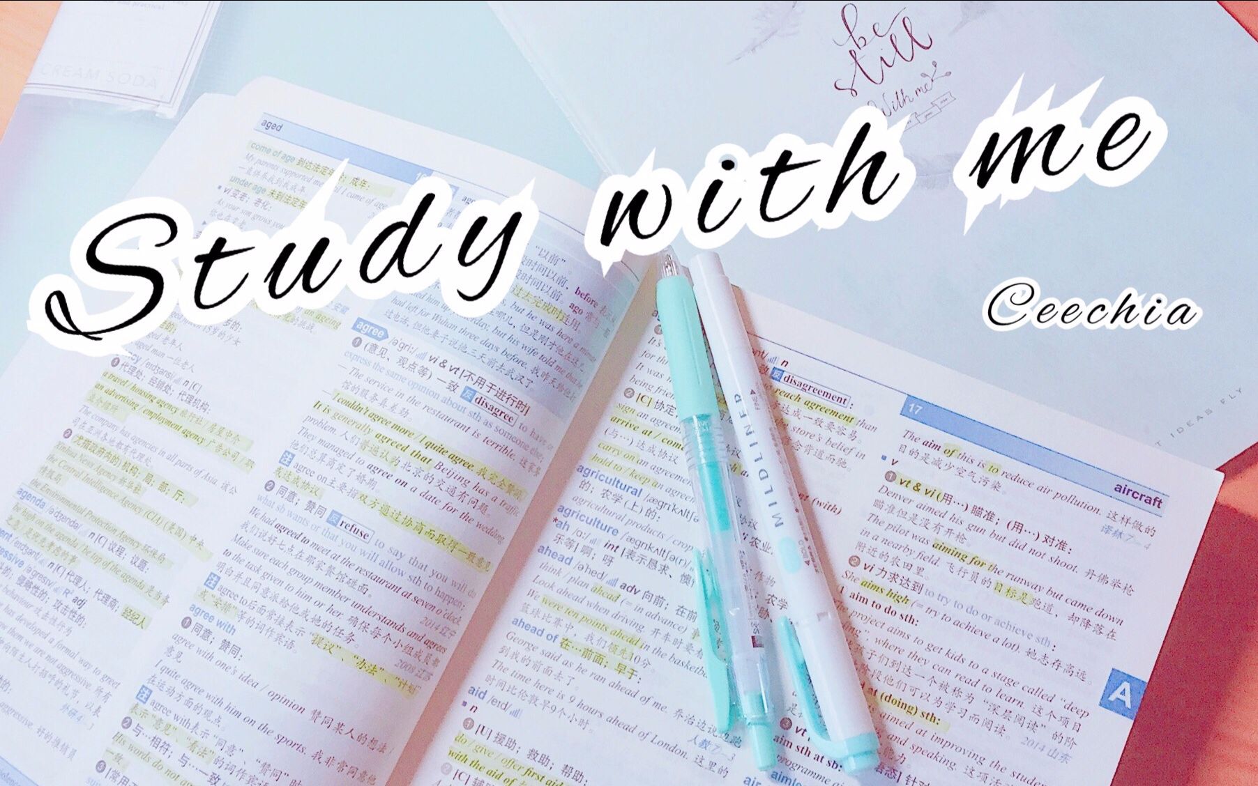 【Study with me】2.10 | 和Ceechia一起写写题背背单词：D-CC_汐-CC_汐-哔哩哔哩视频