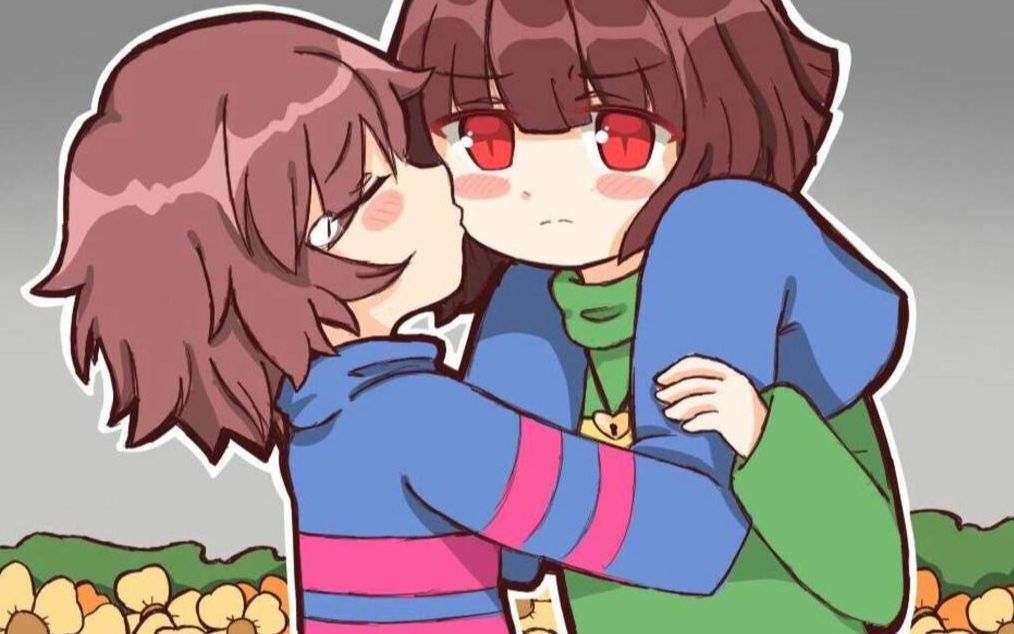 【Undertale】Frisk×Chara美图集ヾ(=･ω･=)o_单机游戏热门视频