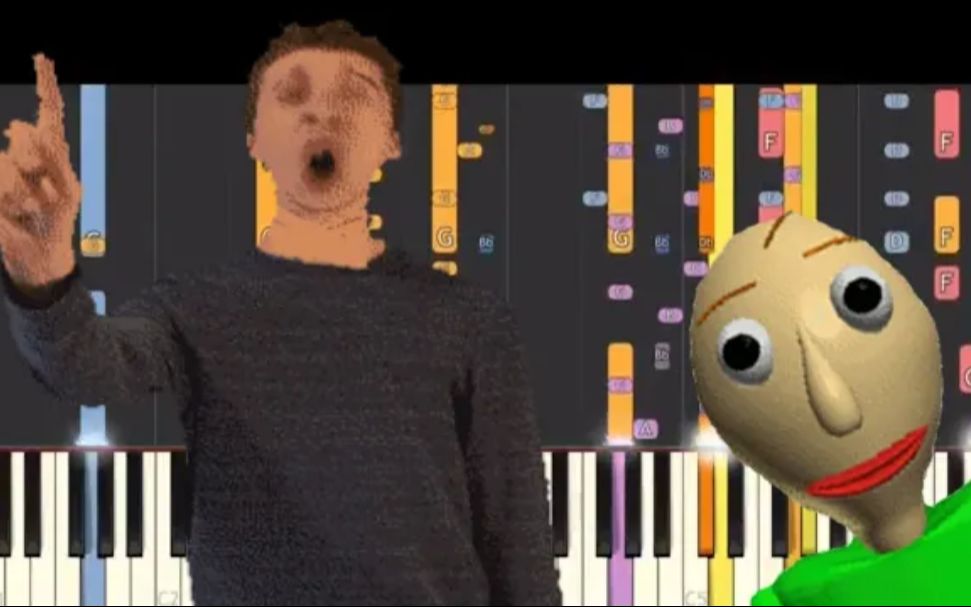【Baldi's Basics】(钢琴模拟器弹奏)Baldi's Basics-The Whistling Principal-Piano ...