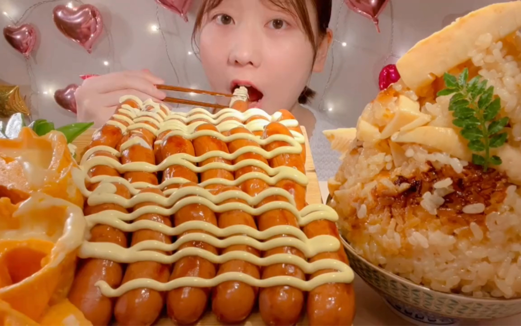 【MIYU】蛋黄酱香肠 芝士蛋卷 竹笋饭-MIYUとLimei-MIYUとLimei-哔哩哔哩视频