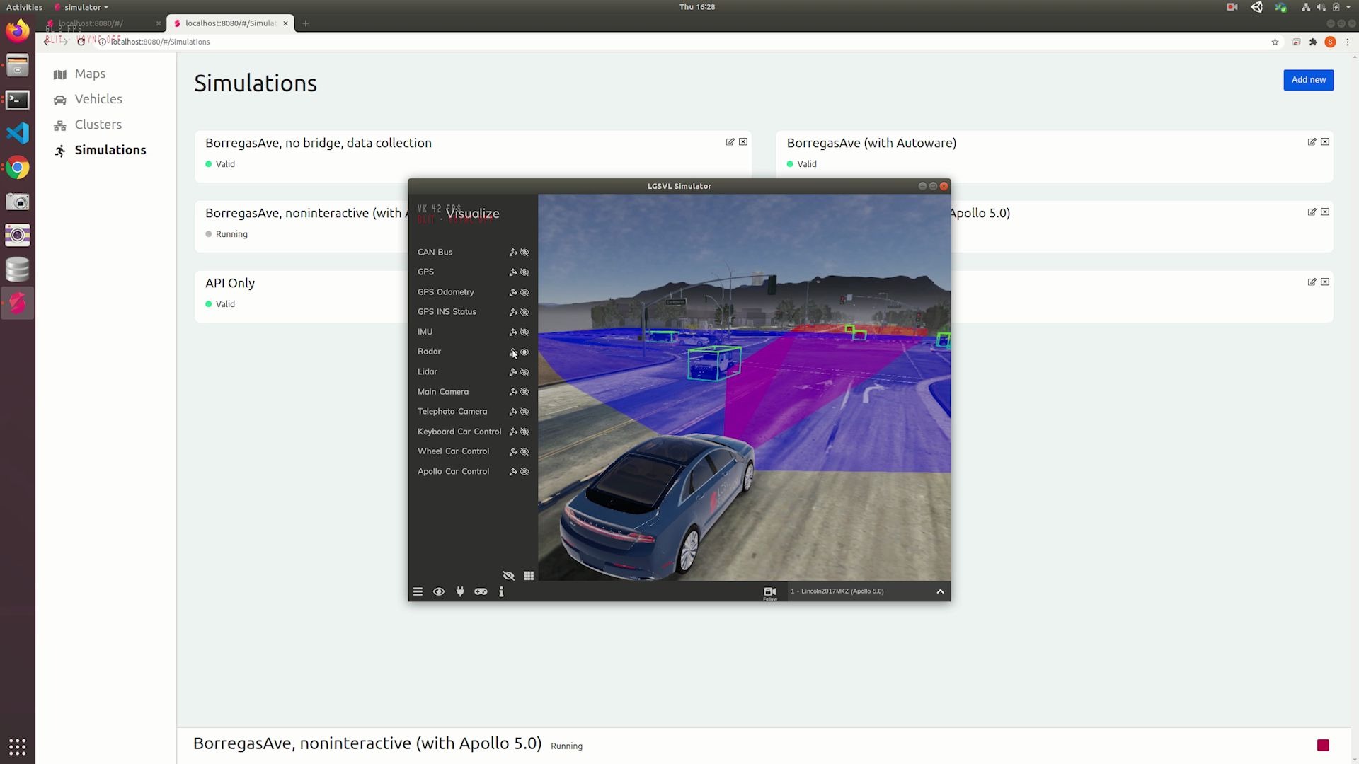 LGSVL Simulator Demo: Sensor TF Visualization_哔哩哔哩 (゜-゜)つロ 干杯~-bilibili