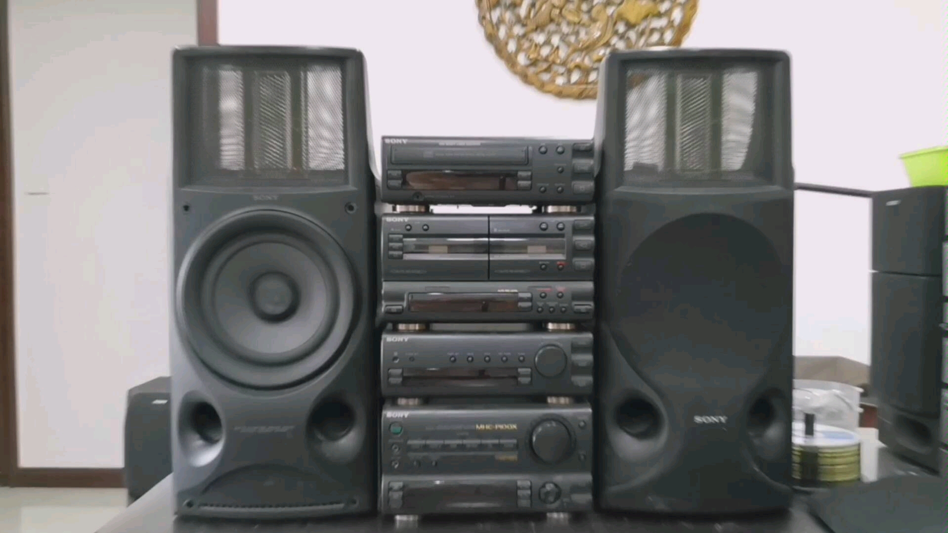 27年前的索尼组合音响P100X换皮带后恢复生机。_哔哩哔哩_bilibili