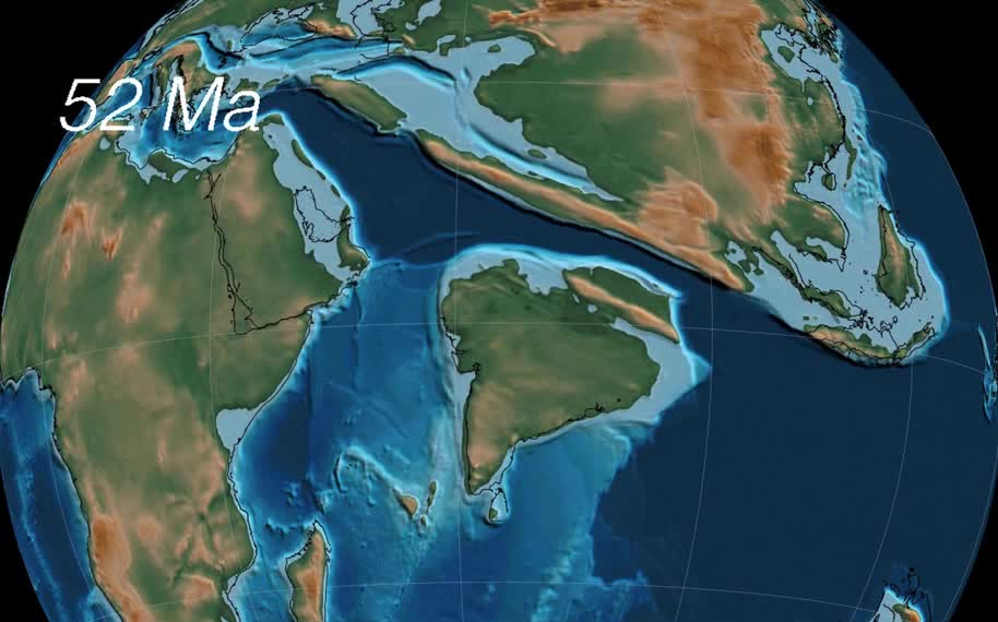【地理大牛】一亿年来年来印度次大陆撞击与青藏高原-内亚的形成/by Christopher Scotese教授_哔哩哔哩_bilibili