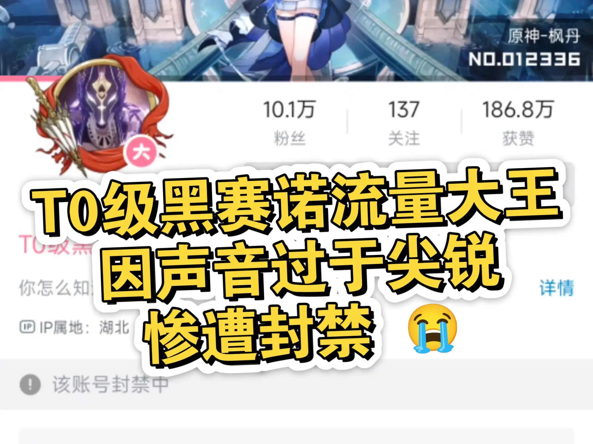 T0级黑赛诺流量大王因声音过于尖锐惨遭封禁，不！t0哥，米，你赢了_哔哩哔哩bilibili_原神