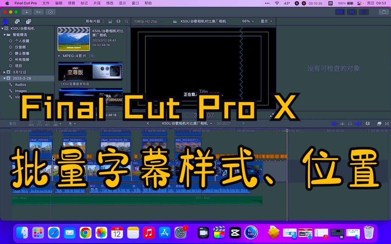 【FCPX技巧】批量修改Final Cut Pro X字幕的样式和位置，创建调节 - 哔哩哔哩
