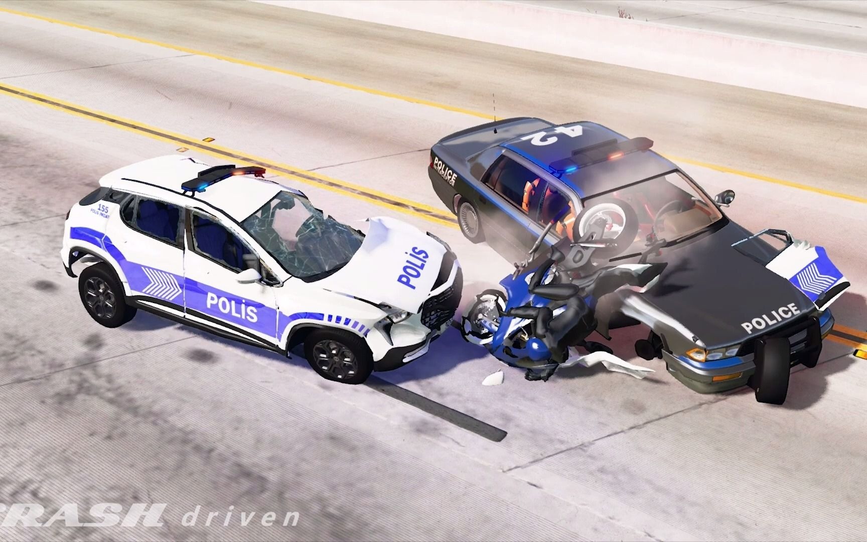 史诗般的警察追逐#80 - BeamNG Drive - CRASH driven_哔哩哔哩_bilibili