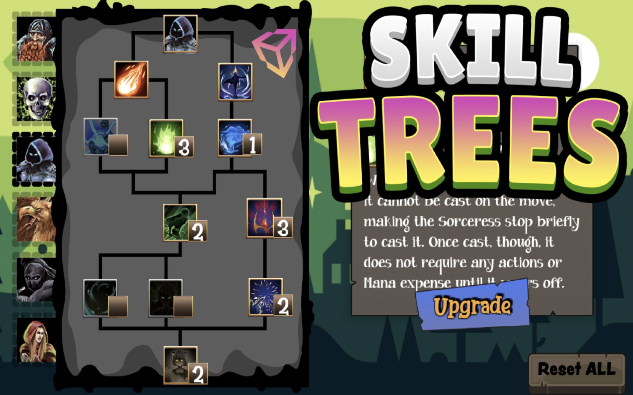 Overview of my Unity SKILL TREES/ 仿暗黑技能树&天赋树 Unity&C#设计流程_哔哩哔哩_bilibili